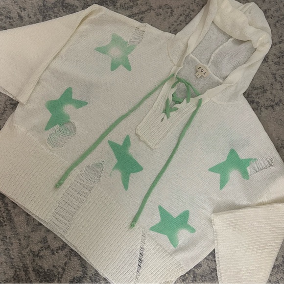 POL | Sweaters | Pol Star Patterned Hoodie Sweater | Poshmark